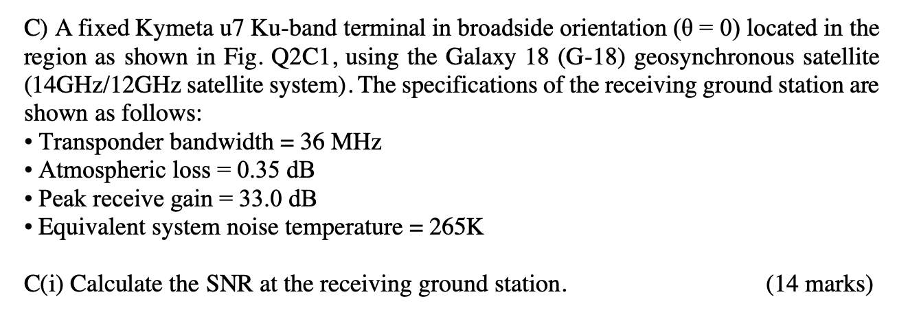 C) A fixed Kymeta u7 Ku-band terminal in broadside | Chegg.com