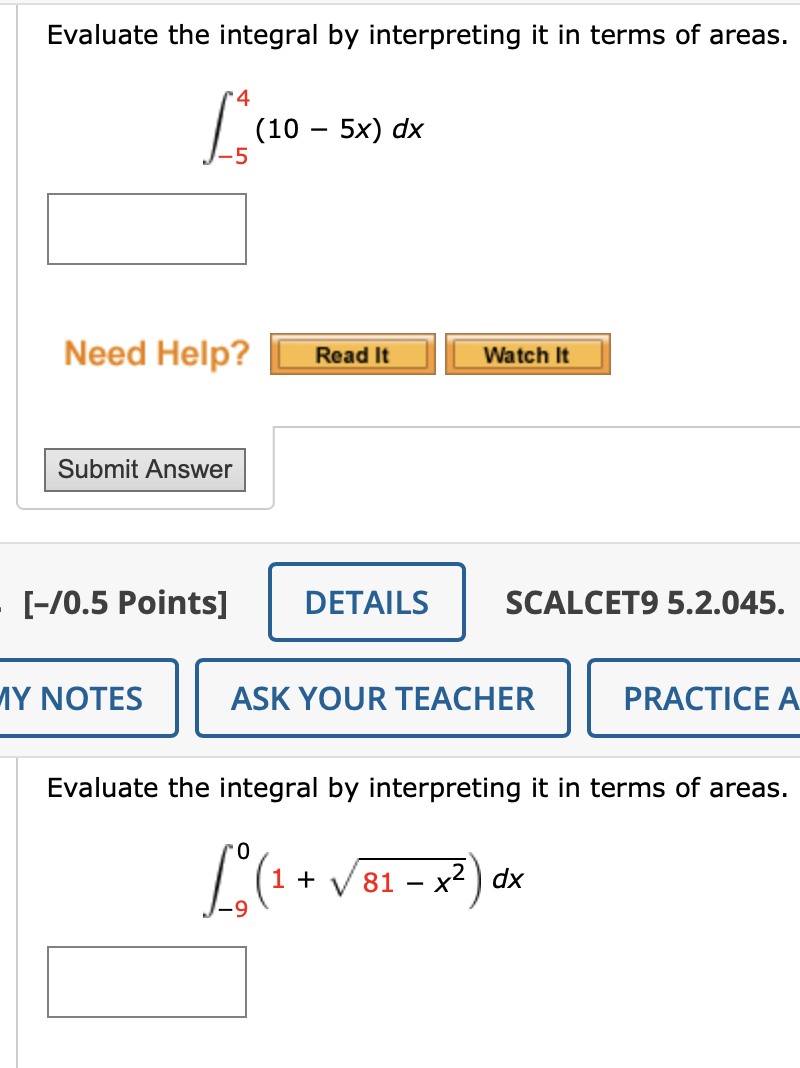Solved Evaluate the integral by interpreting it in terms of | Chegg.com