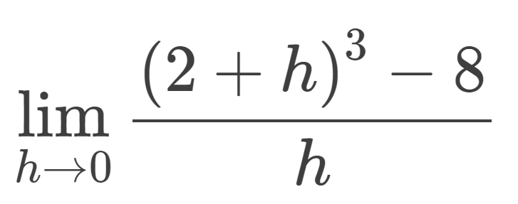 Solved limh→0h(2+h)3−8 | Chegg.com