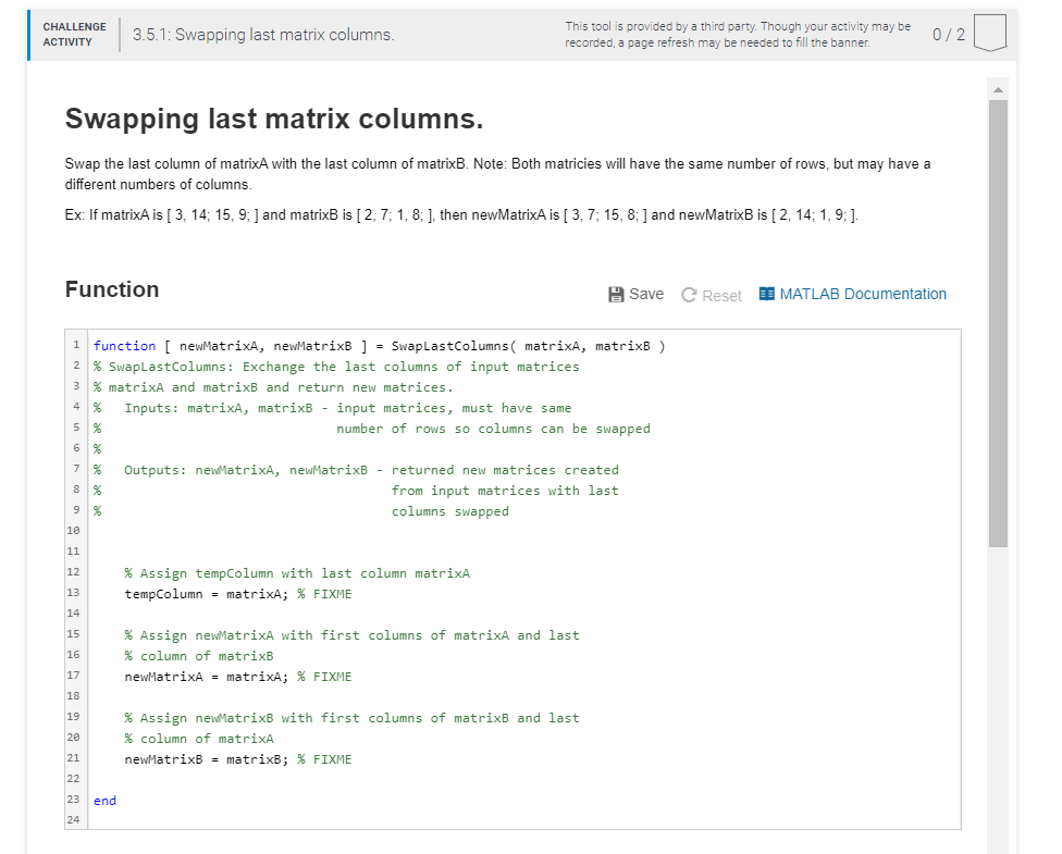 Solved This tool is provided by a third party. Though your | Chegg.com