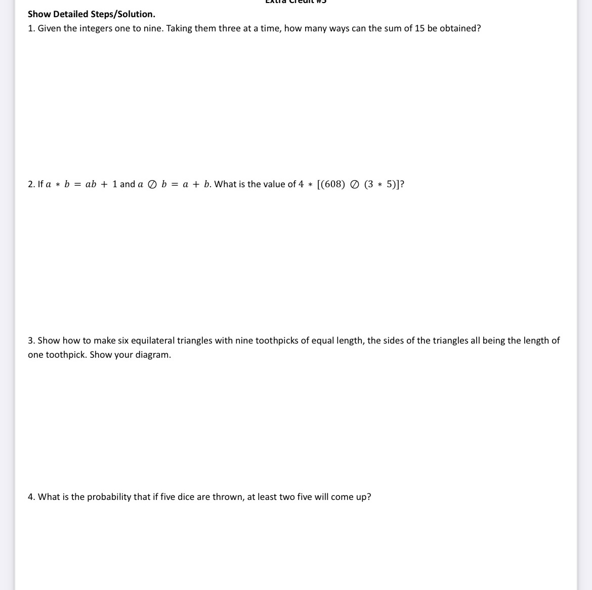 Solved Show Detailed Steps/Solution. 1. Given the integers | Chegg.com