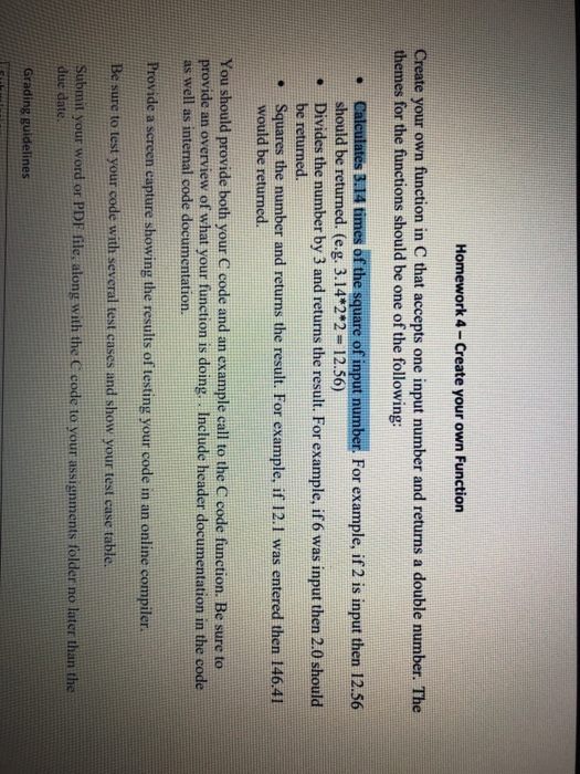 Solved Homework 4-Create your own Function Create your own | Chegg.com