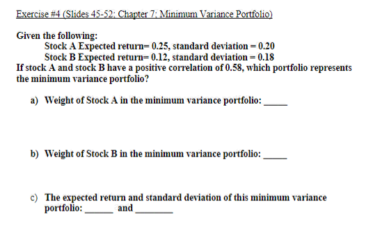 Solved Exercise \#4 (Slides 45-52: Chapter 7: Minimum | Chegg.com