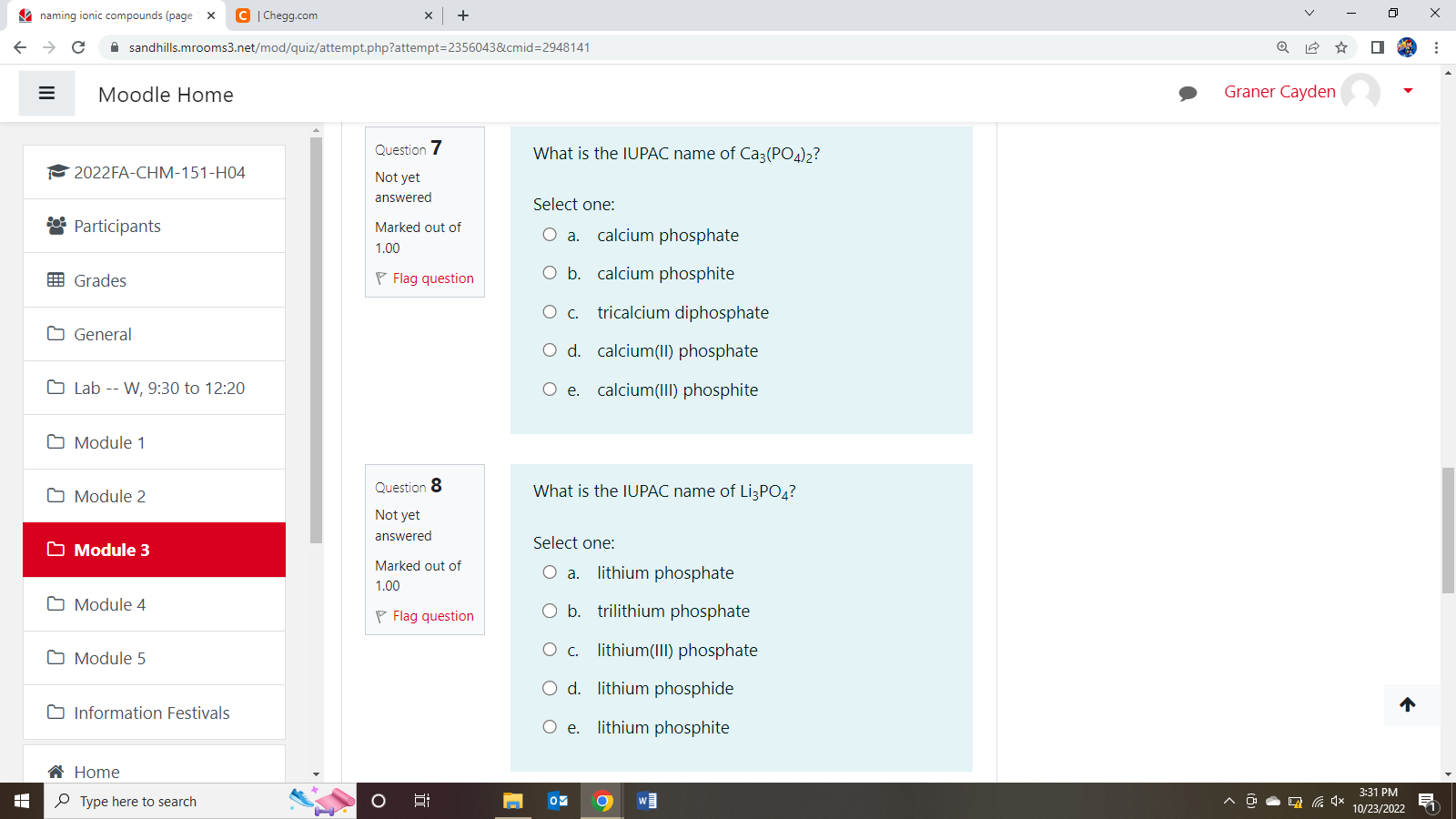 Solved What is the IUPAC name of Cu2O ? Select one: a. | Chegg.com