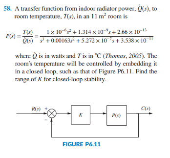 58. A transfer function from indoor radiator power, | Chegg.com