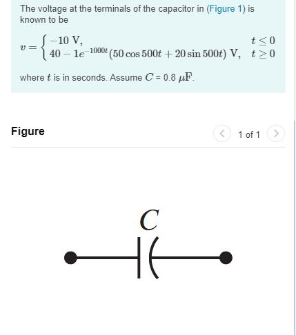 Solved a) Find the current in the capacitor for t