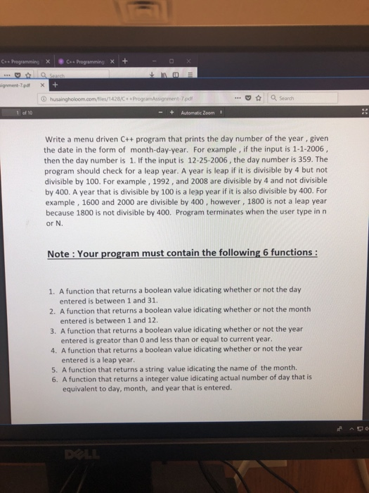 Solved O Q, Search 1 of 10 -+ Automatic Zoom Write a menu | Chegg.com