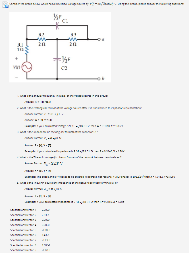 What is ﻿the angular frequency (in rads) of ﻿the | Chegg.com