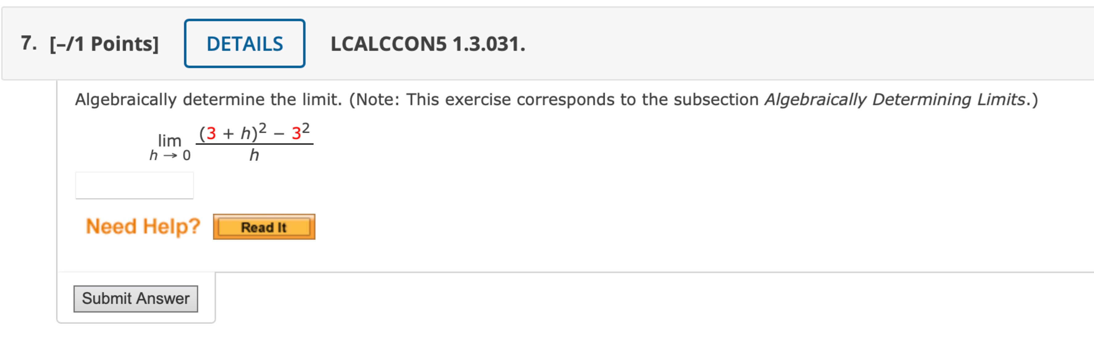 Solved Algebraically determine the limit. (Note: This | Chegg.com