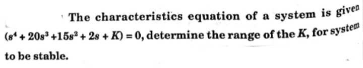 Solved The characteristics equation of a system is given (8* | Chegg.com