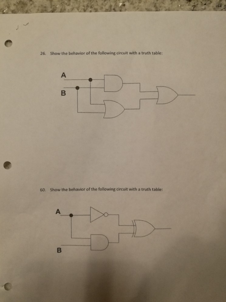 Solved 26. Show the behavior of the following circuit with a | Chegg.com