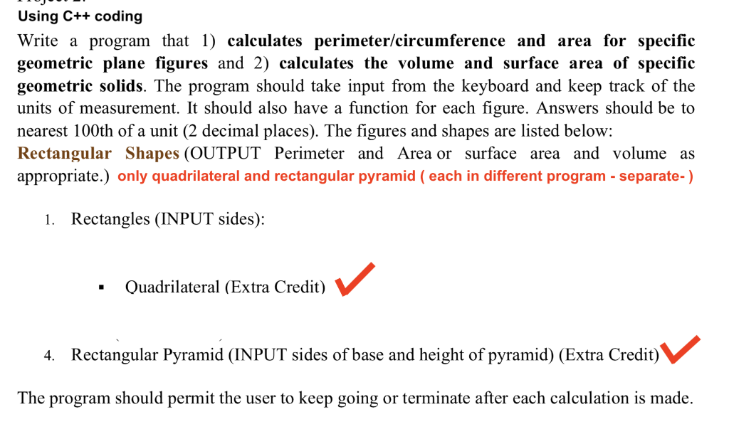Solved Using C++ coding Write a program that 1) calculates | Chegg.com