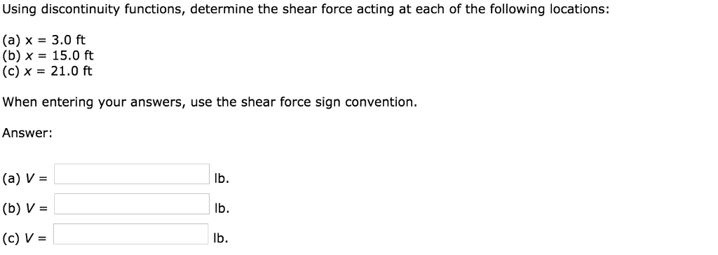 Solved Use discontinuity functions to develop the load | Chegg.com