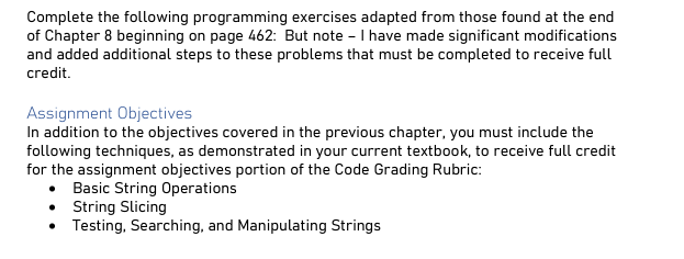 Solved Complete the following programming exercises adapted | Chegg.com