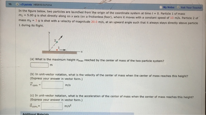 Solved In the figure below, two particles are launched from | Chegg.com