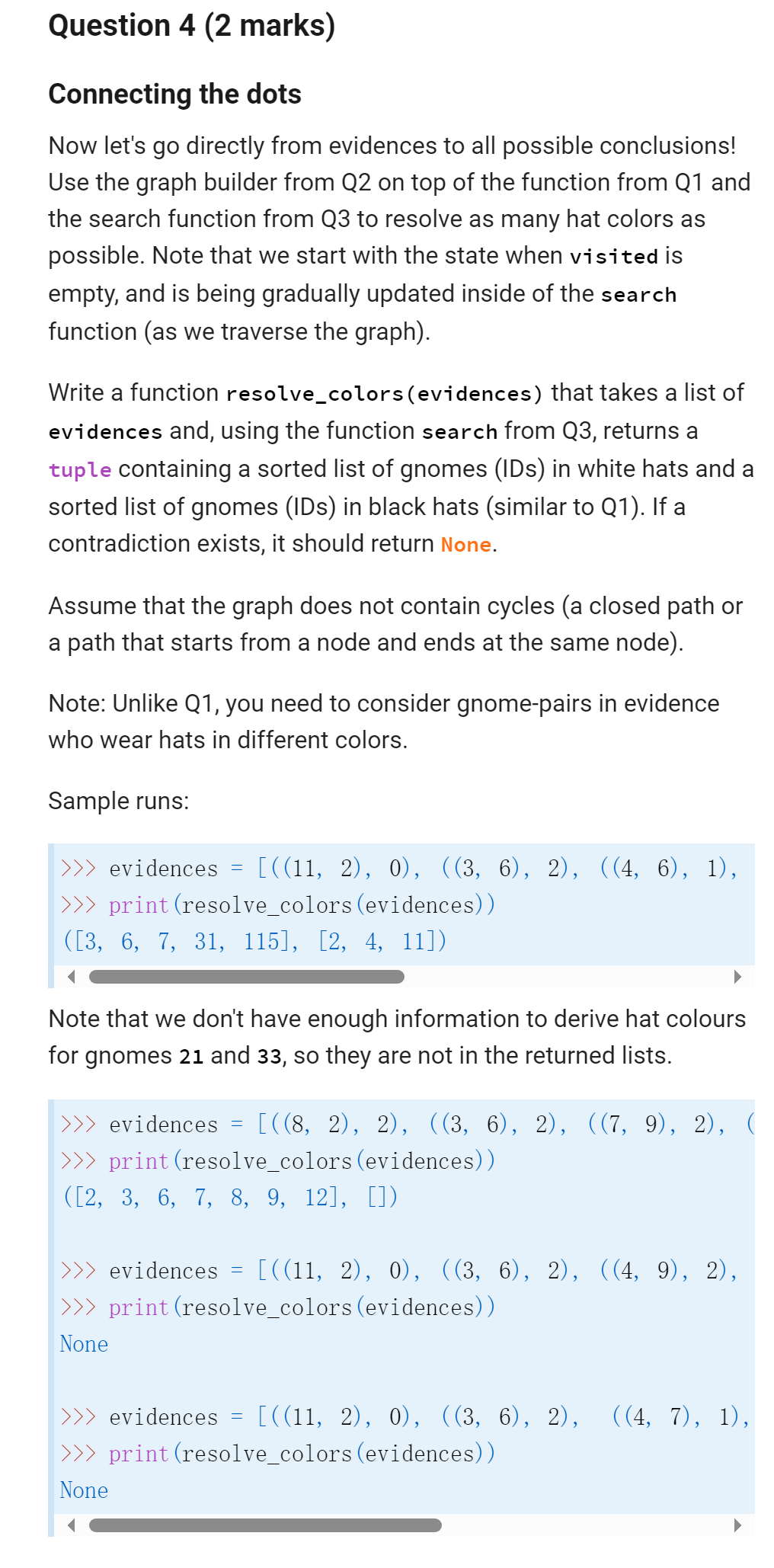 Solved Question 4 (2 ﻿marks)Connecting the dotsNow let's go | Chegg.com