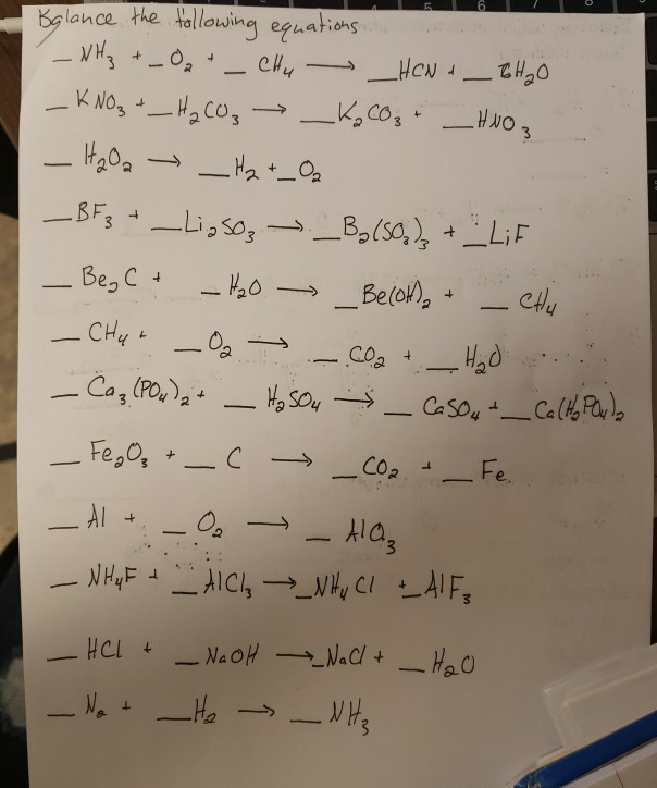 Solved please help balance these equations and write step by | Chegg.com