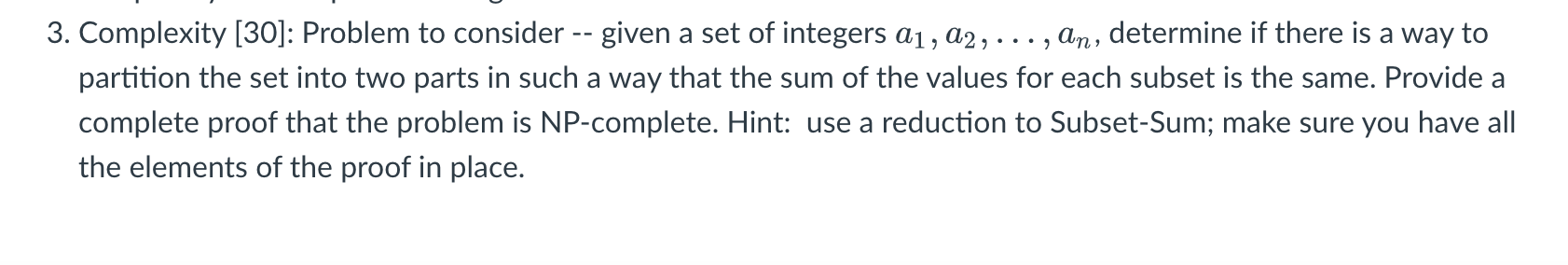 Solved Class: Analysis of Algorithms You must provide an | Chegg.com