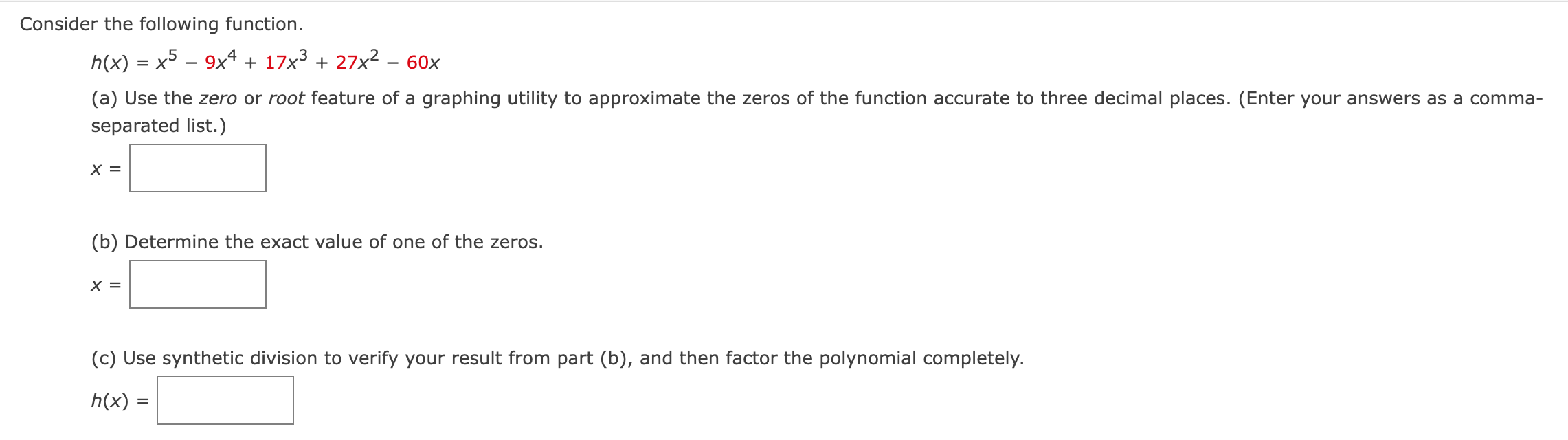 Solved Consider The Following Function