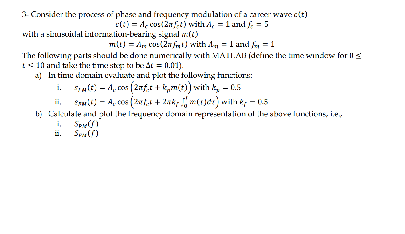 Solved 3- Consider the process of phase and frequency | Chegg.com