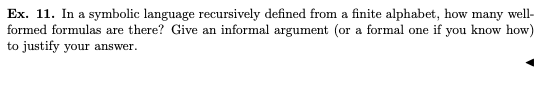 Solved Ex. 11. In a symbolic language recursively defined | Chegg.com