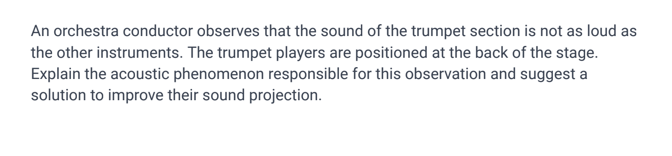 Solved An orchestra conductor observes that the sound of the | Chegg.com