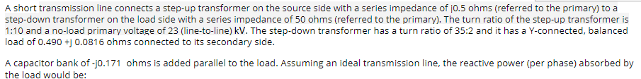 Solved A short transmission line connects a step-up | Chegg.com