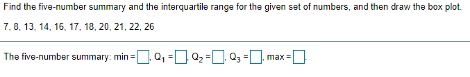 Solved Find the five-number summary and the interquartile | Chegg.com