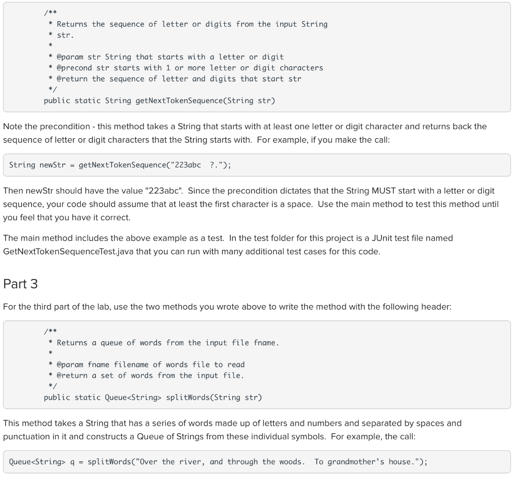 Solved For the first part of this lab you will need to write | Chegg.com