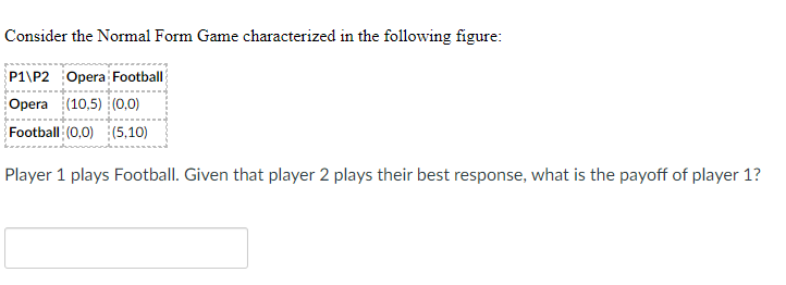 Solved Consider the Normal Form Game characterized in the | Chegg.com