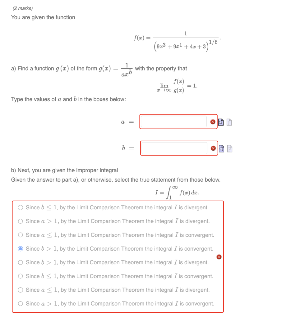 Solved (2 marks) You are given the function | Chegg.com