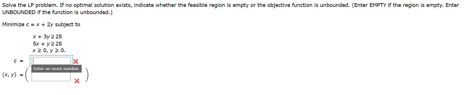 Solved UNBOUNDED if the function is unbounded.) Minimize | Chegg.com