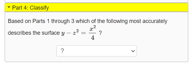 Solved The intersection of the surface y−z2=4x2 and the | Chegg.com