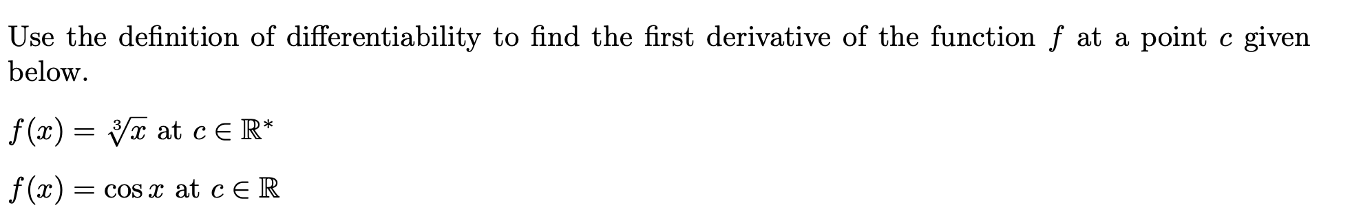 Solved Use the definition of differentiability to find the | Chegg.com
