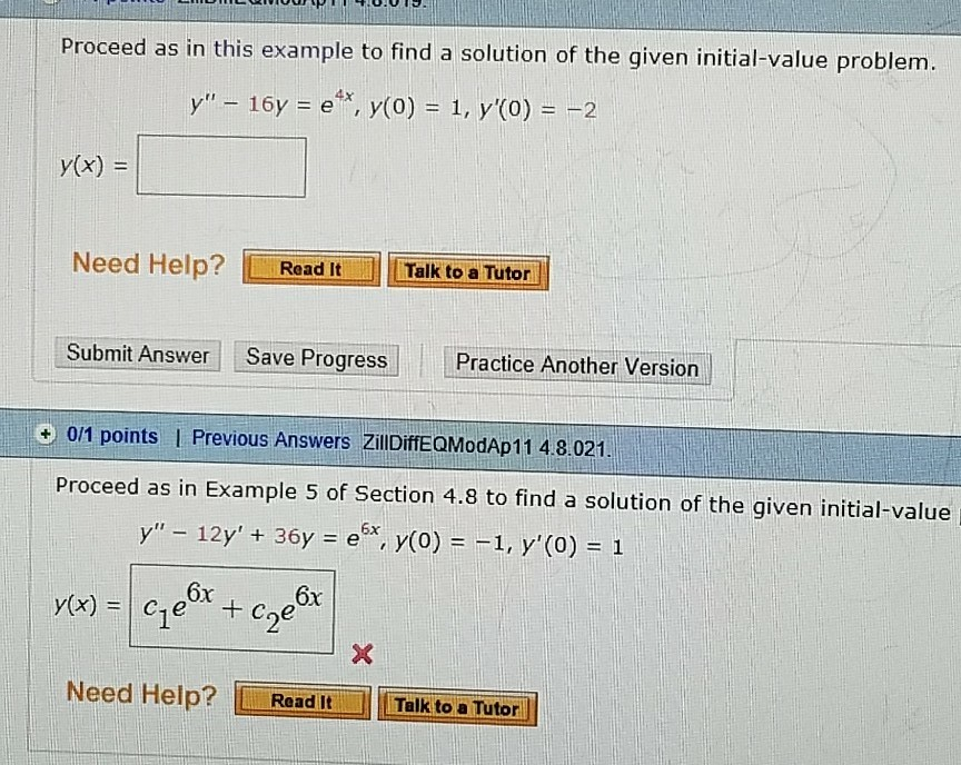 Solved Proceed as in this example to find a solution of the | Chegg.com