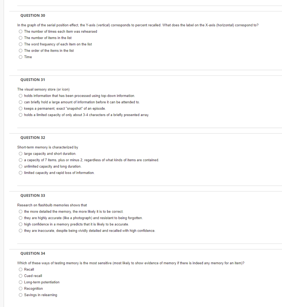 Solved QUESTION 30 In the graph of the serial position | Chegg.com