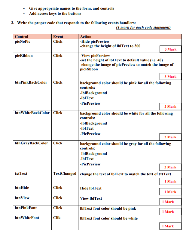 Solved Question 2 60 Marks Develop A Vb Application That