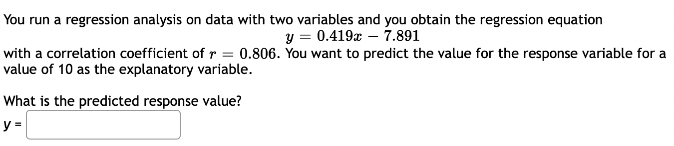 Solved Linear Regression The Table Below Shows The Value V 5817