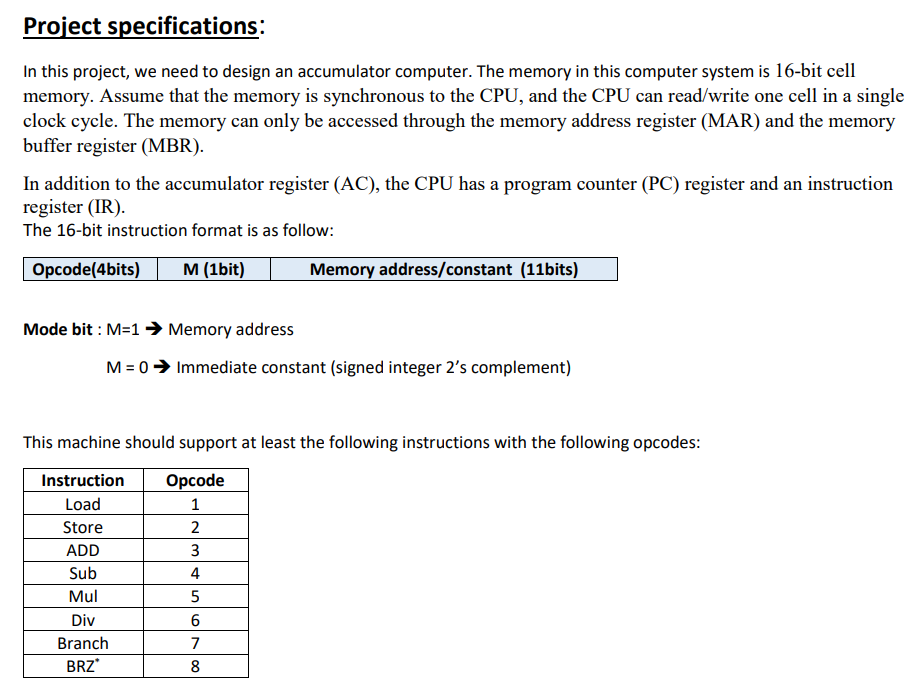 Solved Project specifications: In this project, we need to | Chegg.com