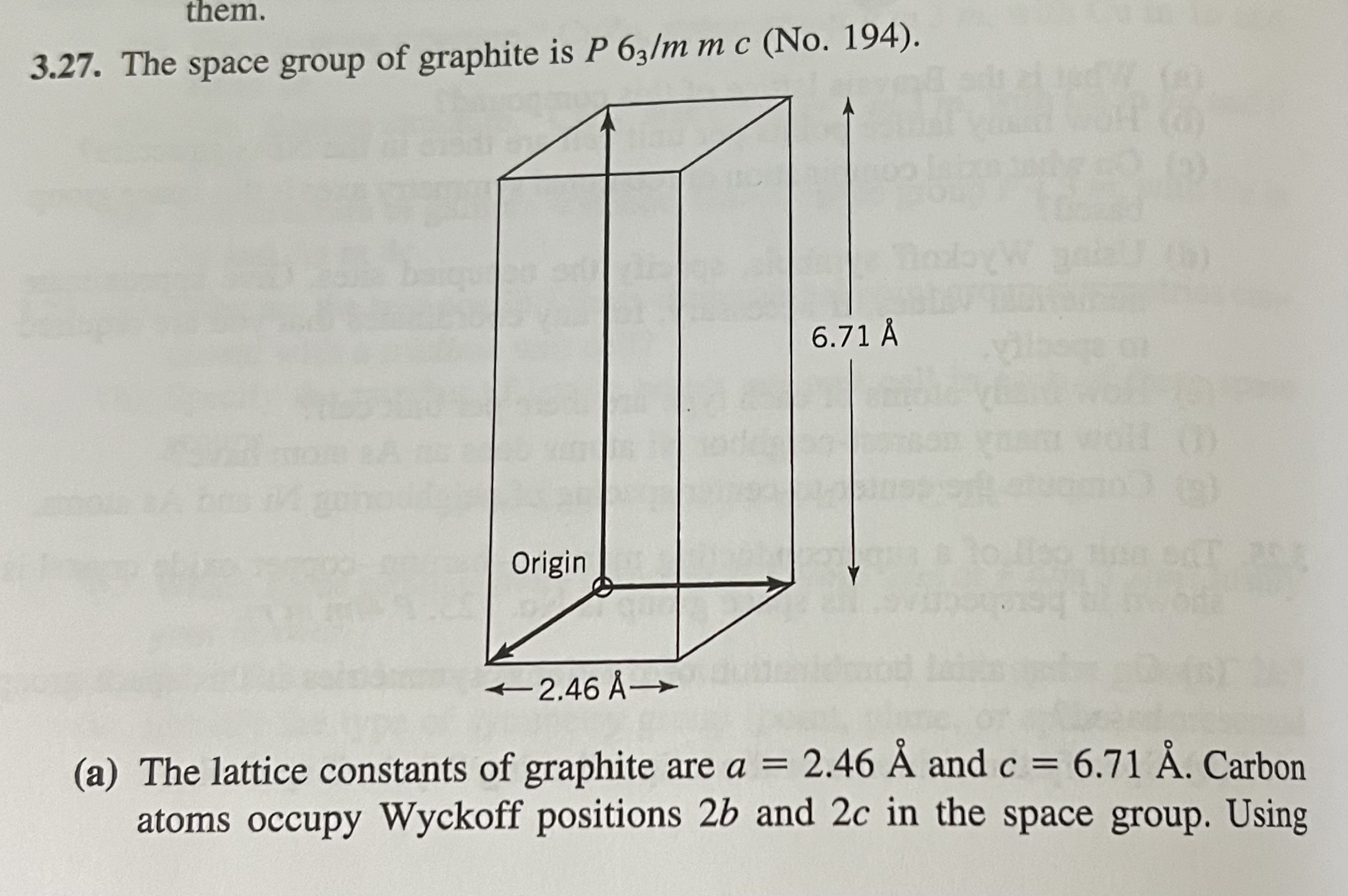 Solved 3.27. The space group of graphite is P63/mmc (No. | Chegg.com