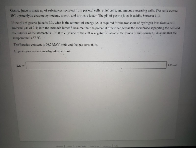 Solved Gastric juice is made up of substances secreted from | Chegg.com