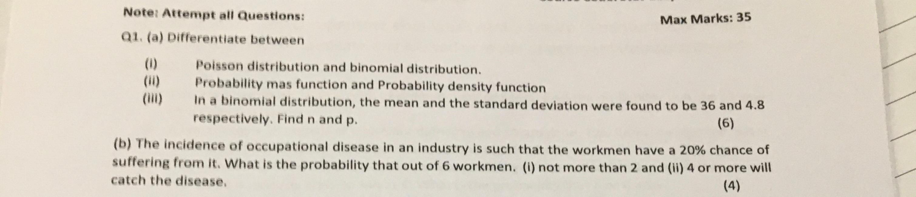 Solved Note: Arrempt all Questions: Max Marks: 35 Q1. (a) | Chegg.com