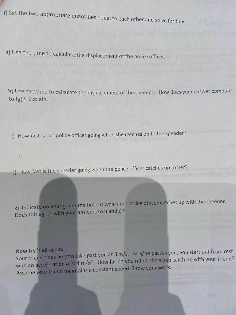 Solved Handout 2.6 Two-Object problems in Kinematics | Chegg.com