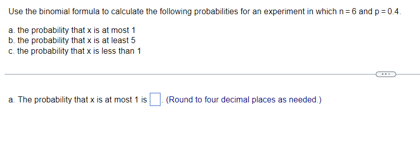 Solved Use the binomial formula to calculate the | Chegg.com