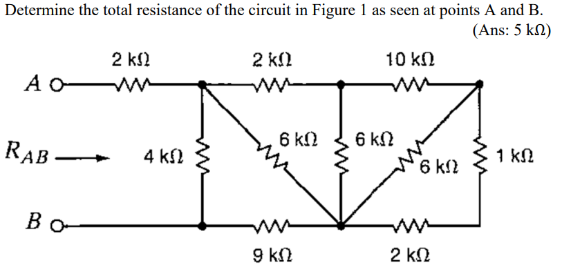 Solved Determine the total resistance of the circuit in | Chegg.com