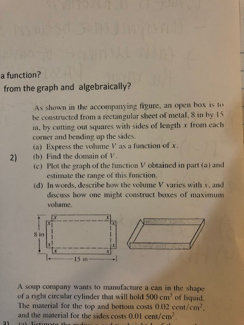 Solved a function? from the graph and algebraically? As | Chegg.com