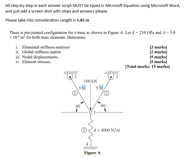 Solved All step-by-step in each answer script MUST be typed | Chegg.com
