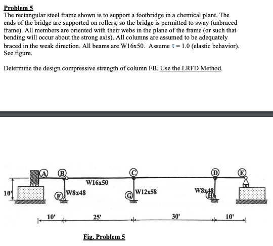 Solved Problem 5 The rectangular steel frame shown is to | Chegg.com