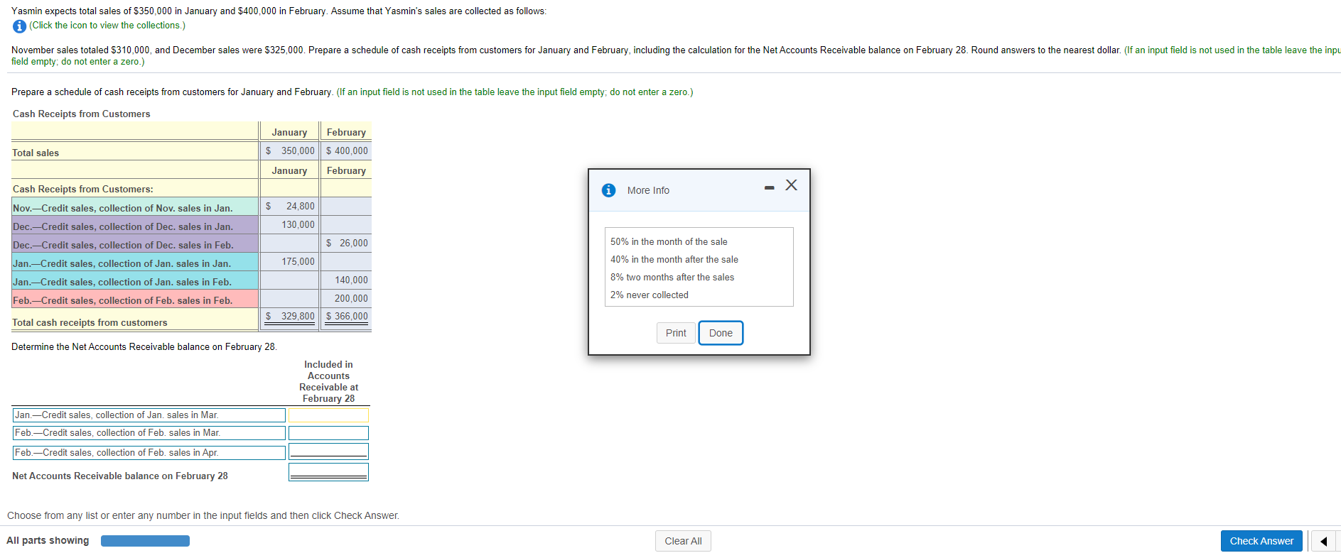 Solved Yasmin expects total sales | Chegg.com