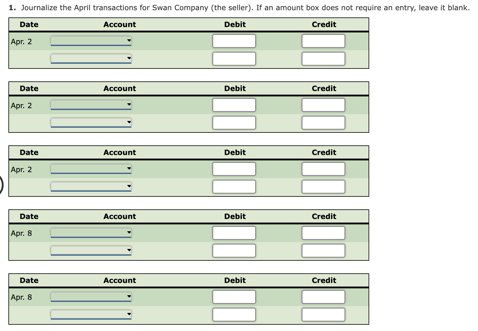 Solved Sales and Purchase-Related Transactions for Seller | Chegg.com